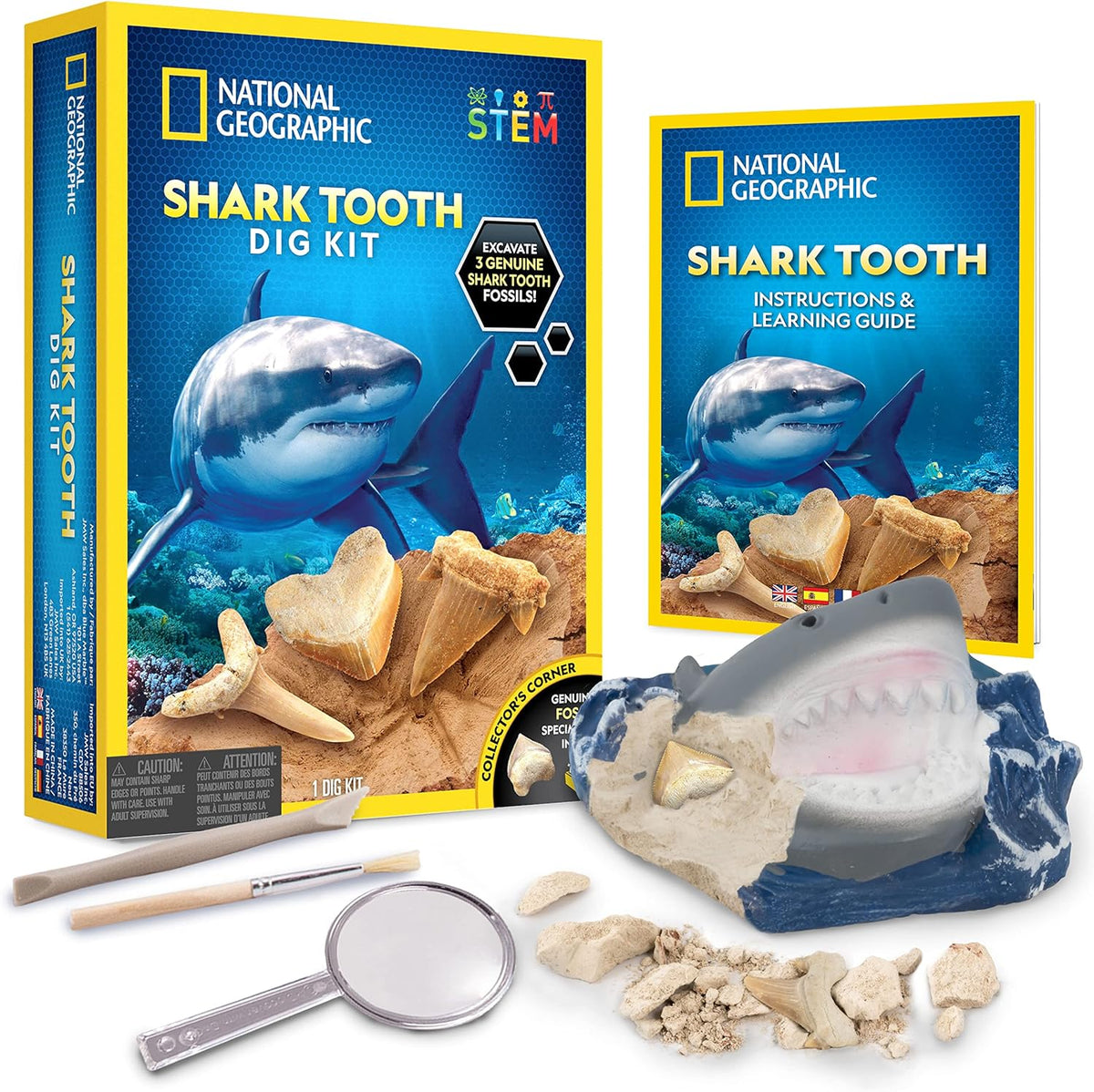 National Geographic Shark Tooth Dig Kit The Bubble Room Toy Store Dublin